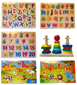Alphabets, Numbers and Animals Activity Set | Puzzles | Puzzle Tower ...