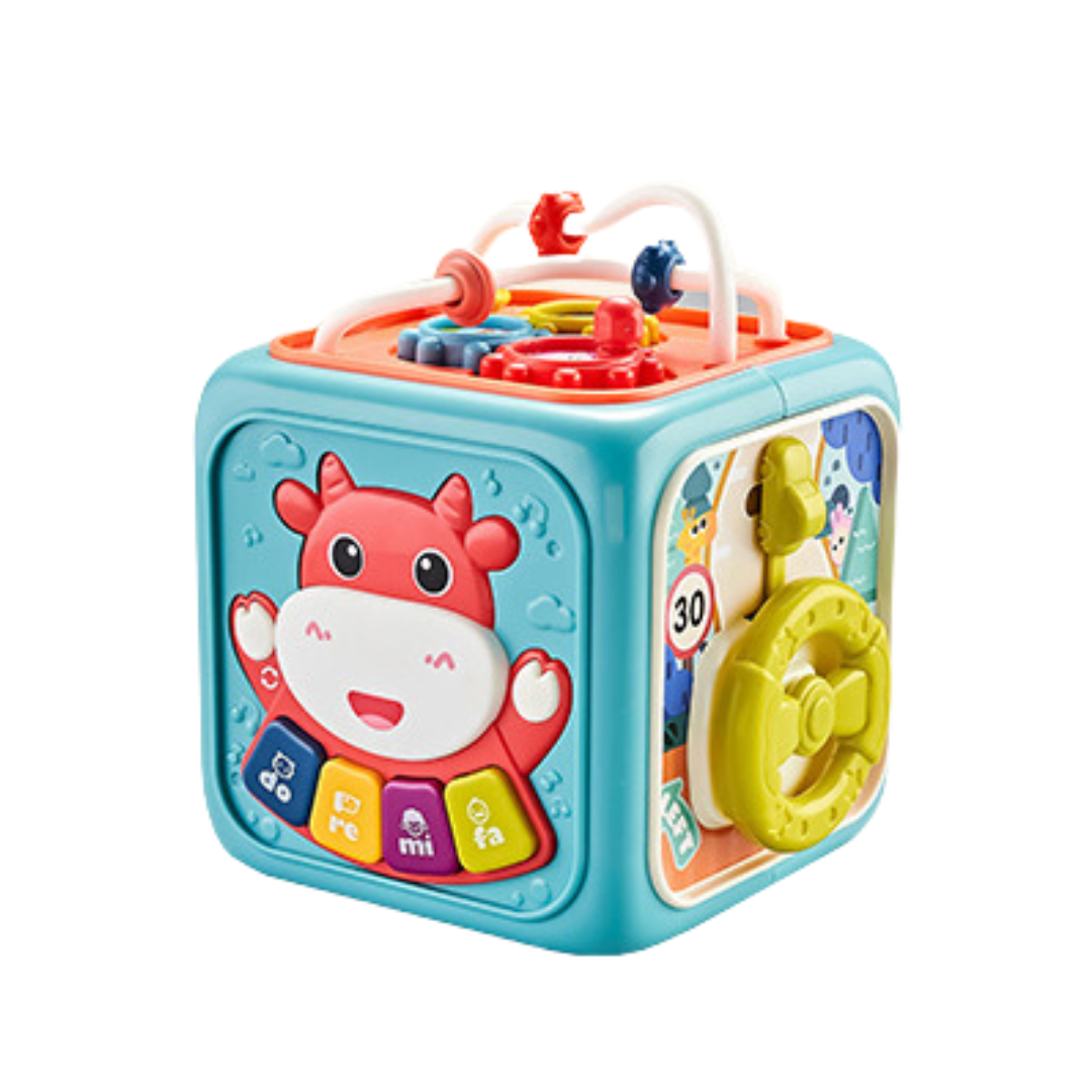 Colorful Kids Activity Cube Shape Montessori Baby Educational Toys ...