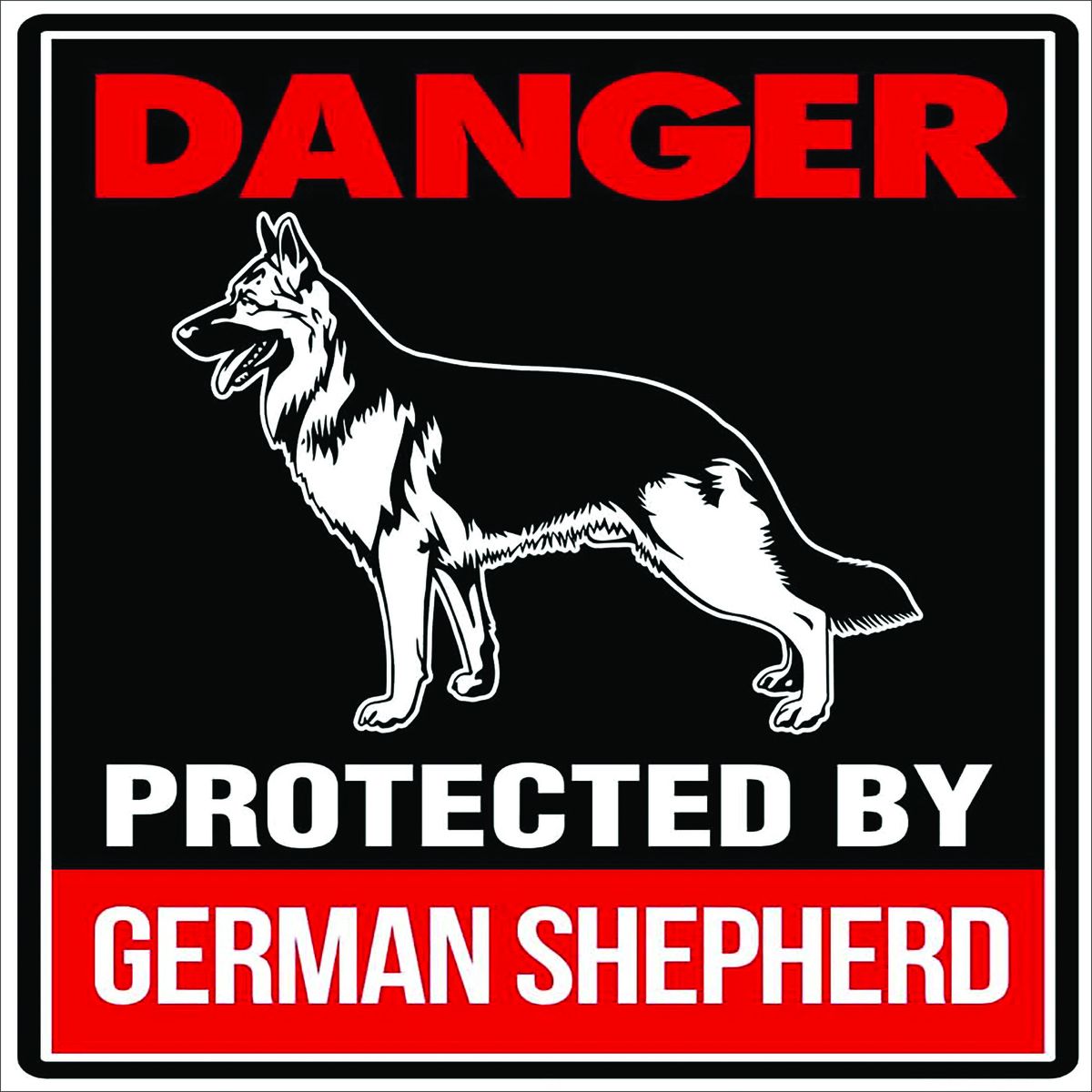 Danger Promoted By German Shepherd Sign 44x44cm | Shop Today. Get it ...