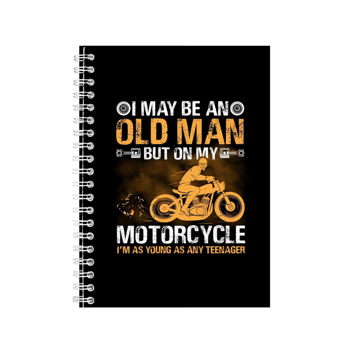 Old Man Notebook Biker Gift Idea A5 Notepad 145 | Shop Today. Get it ...