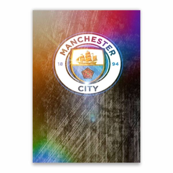 Man City Logo Colourful Light Poster - A1 | Shop Today. Get it Tomorrow ...