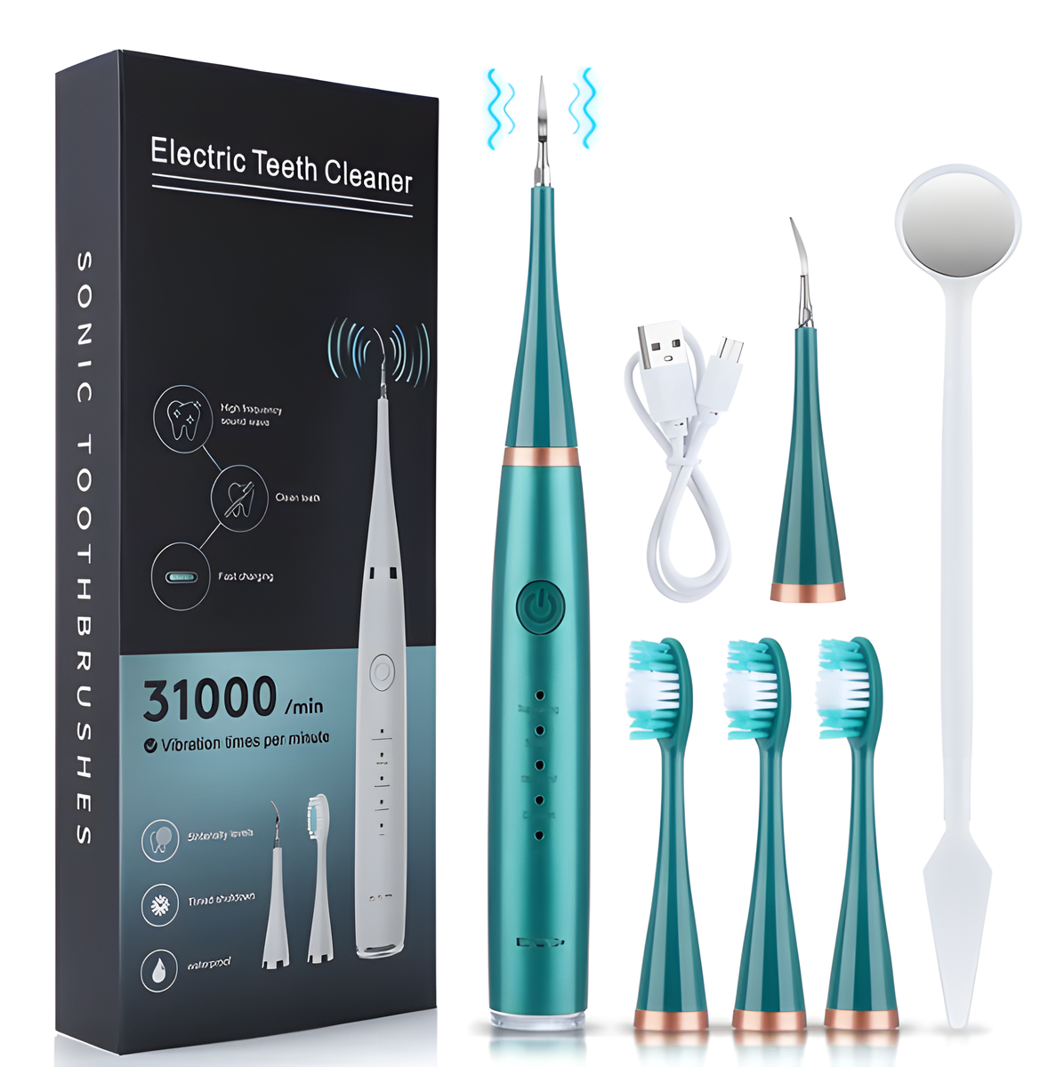 Electric Toothbrush for Adults and Kids with 2 Brush Heads | Shop Today ...