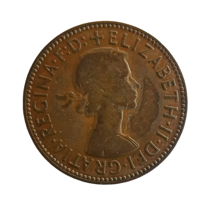 1958 United Kingdom Half Penny - Elizabeth II Queen | Shop Today. Get ...