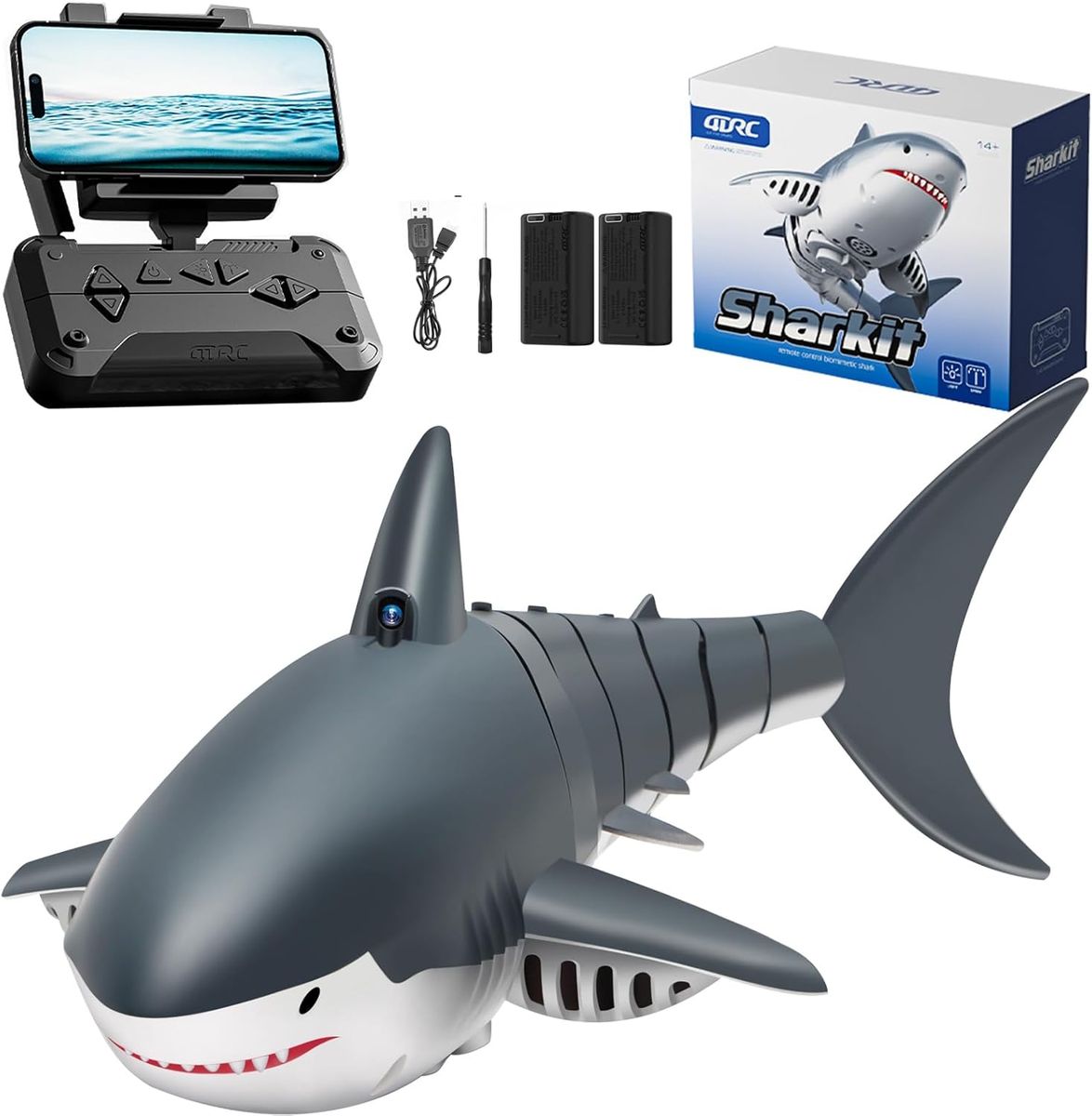 2.4GHz Remote-Controlled Shark Toy Suitable for Pools and Bathrooms ...