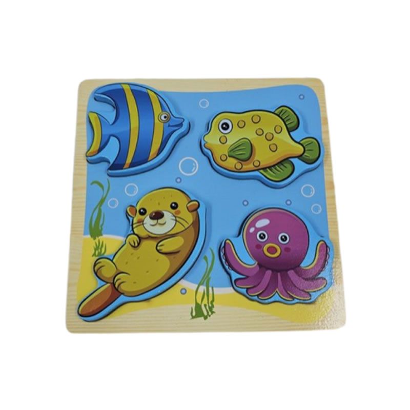 Wooden Sea Animals Puzzle - 4-in-1 | Shop Today. Get it Tomorrow ...