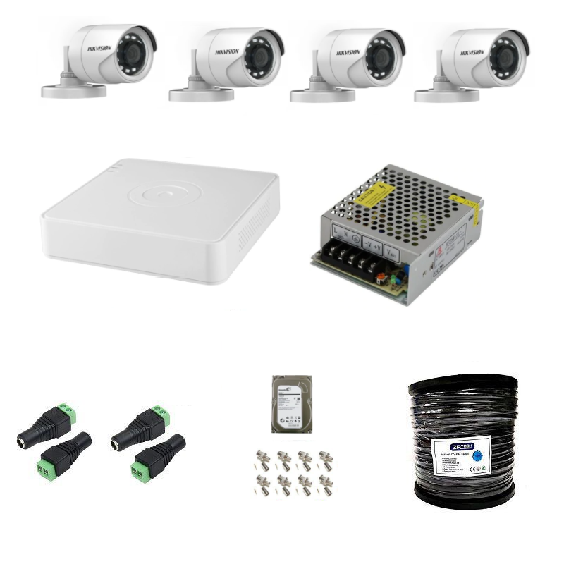 Hikvision 4 Channel 4 2MP Turbo HD Bullet Complete CCTV KIT | Shop ...