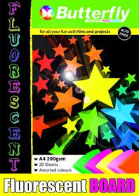 Butterfly Project Board Pad - Fluorescent A4 20 Sheets | Shop Today ...