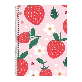 Strawberry A4 Notebook Spiral Lined Back To School Graphic Notepad Gift ...