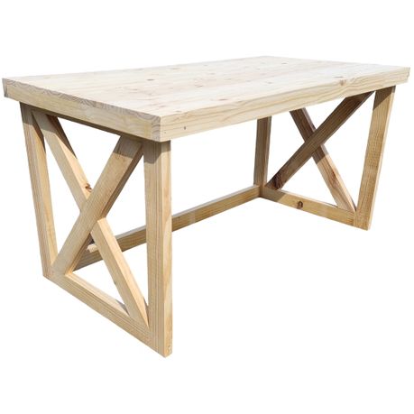 Rustic X Study Office Table perfect size for all office equipment. Daily Sale Shop