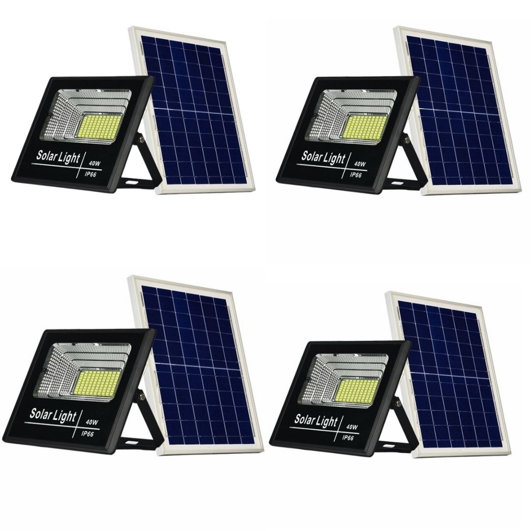 40W LED Solar Flood Light - Pack of 4 | Shop Today. Get it Tomorrow ...