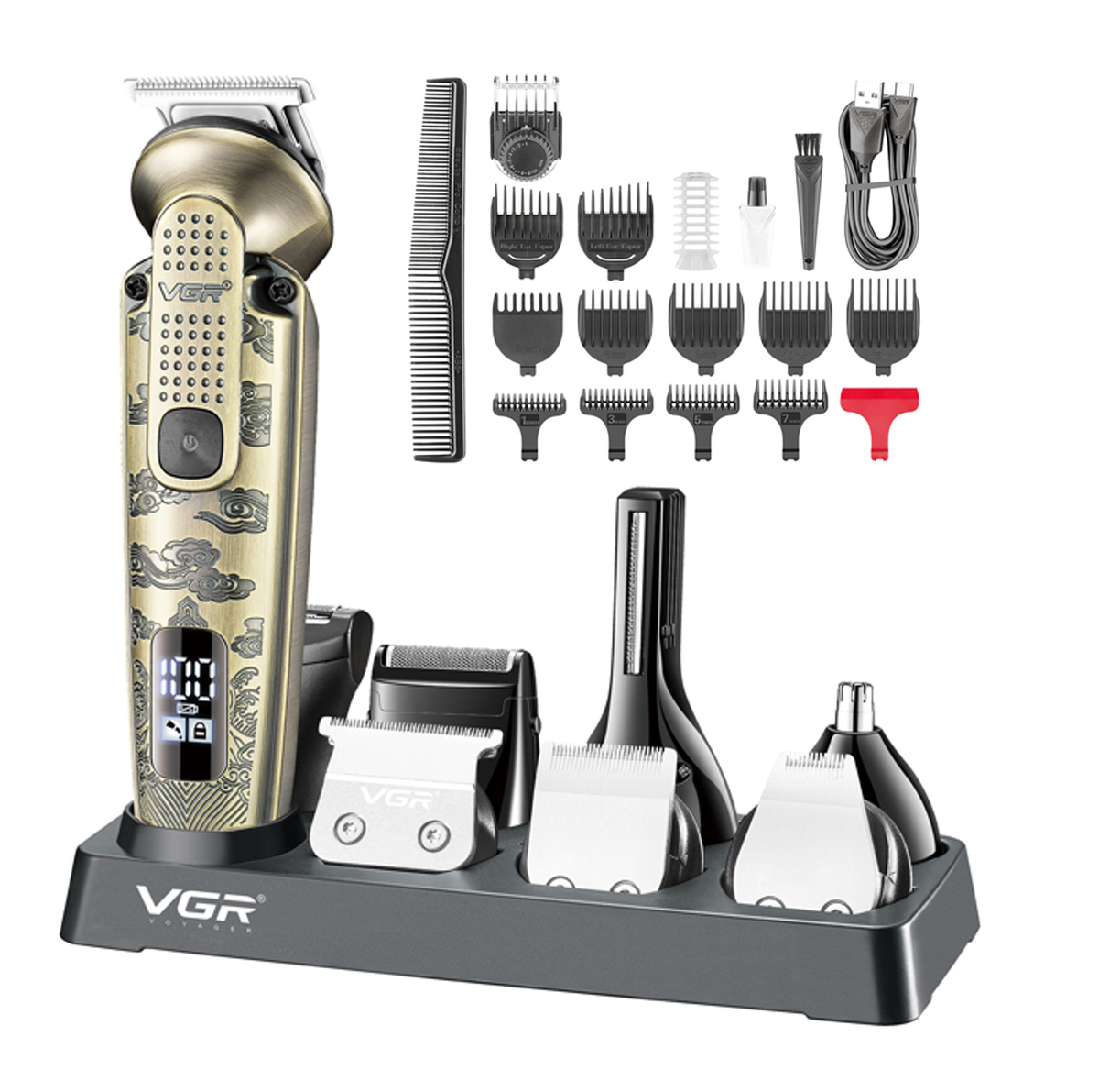 The Ultimate MEN's 8-in-1 Professional Grooming Kit-Shaver Hair Clipper ...