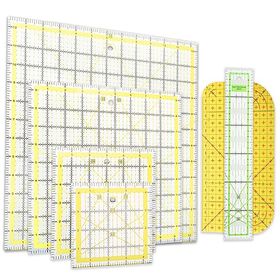 Craft Multifunctional Square Acrylic Quilting Fabric Cutting Ruler Set ...