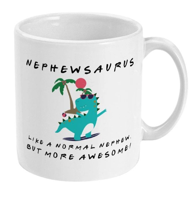 Nephewsaurus Dinosaur Birthday Christmas Nephew For Him Gift Mug | Shop ...