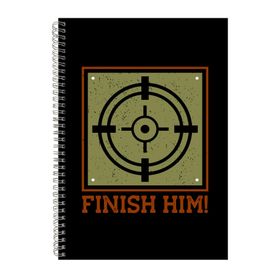 Finish Him Notebook Gamer Gift Idea A4 Notepad 140 | Shop Today. Get it ...