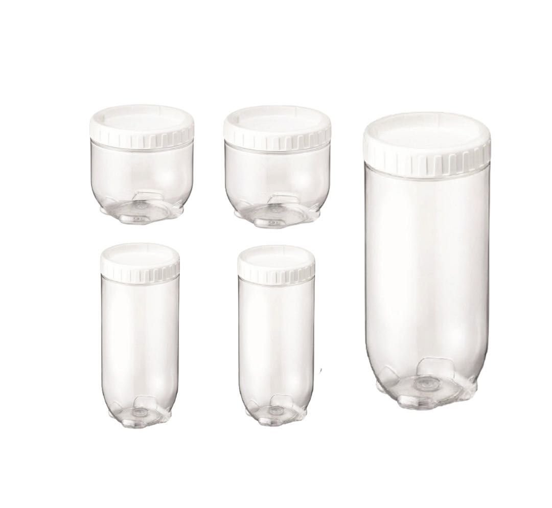 Stackable Interlock Glass Food Storage Bottle Set - Set of 5 | Shop ...