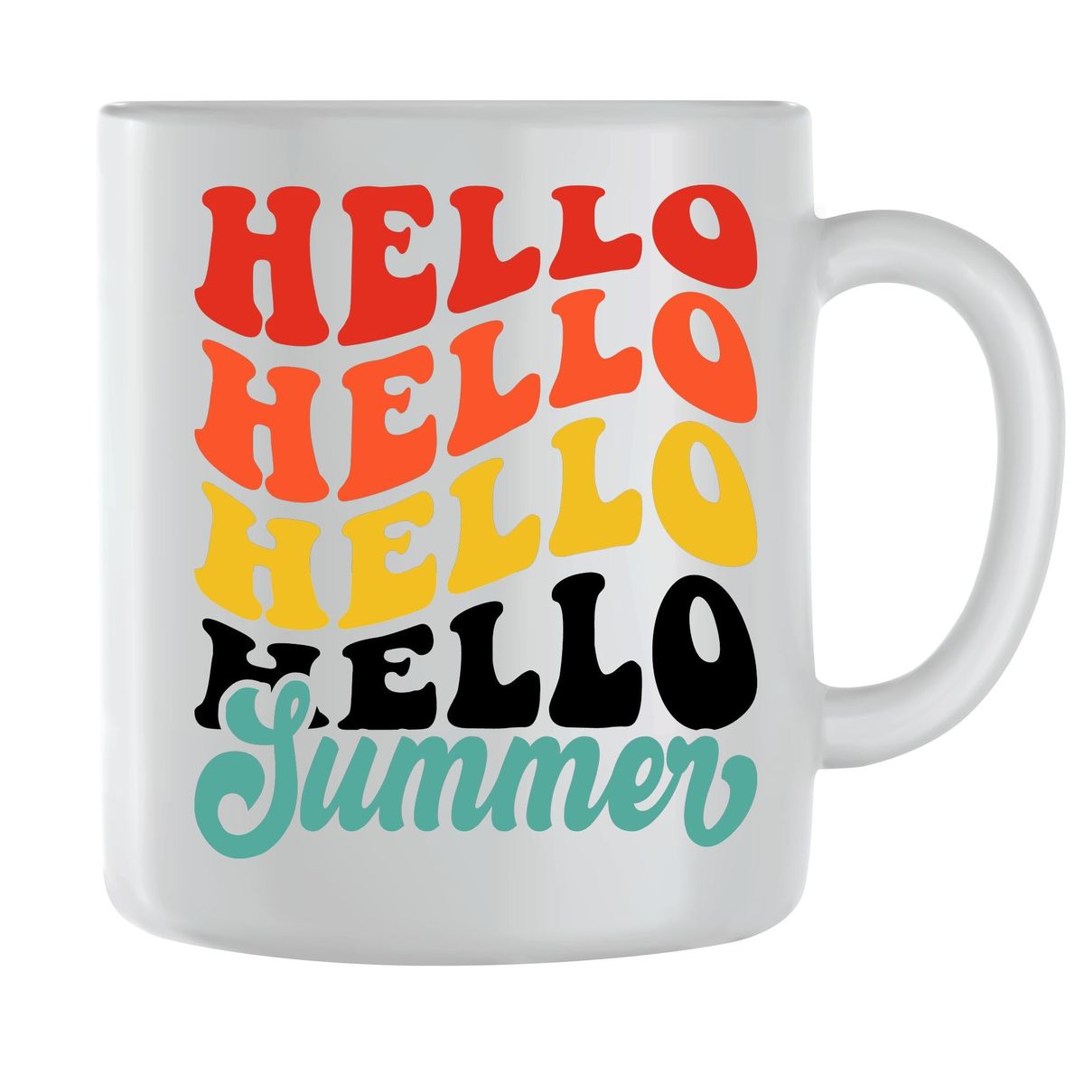 Hello Coffee Mugs for Men Women with Trendy Surfing Graphic Cups ...