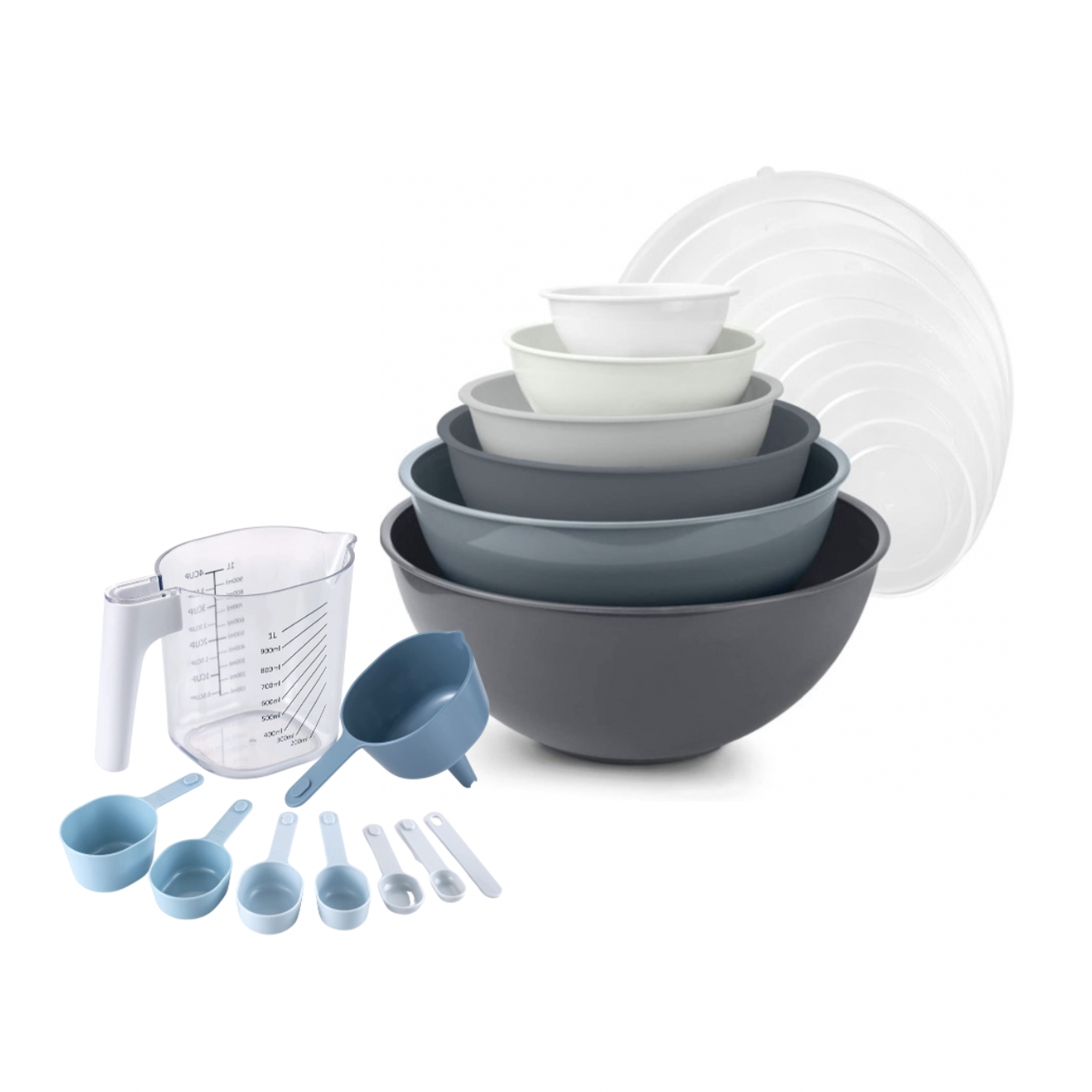12-Piece Nesting Bowl Set and 9-Piece Nesting Measuring Cup Set | Shop ...
