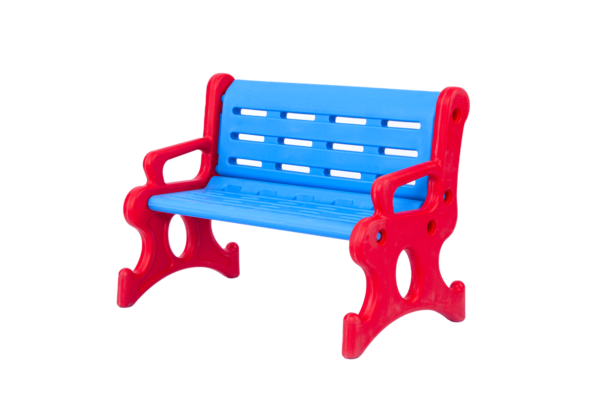 Playful Bench for Kids: Red and Blue Design - Green Air | Shop Today ...