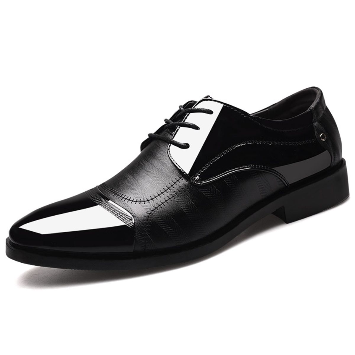 Men's Lace-Up Casual Shoes Classic Dress Pointy Toe Fashion Business ...