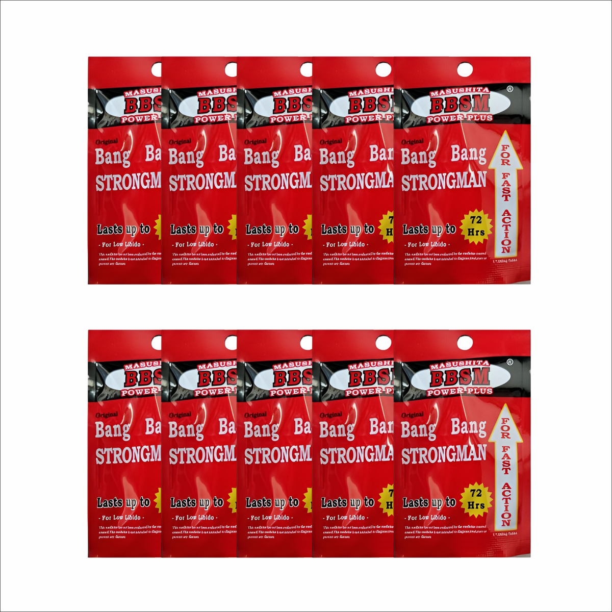 10 Pack Bang Bang Strongman Tablets | Male Libido & Performance Booster ...