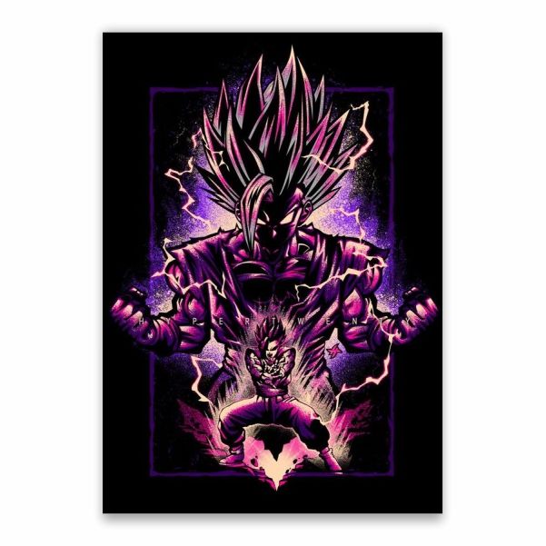 Goku Purple Power Up Poster - A1 | Shop Today. Get it Tomorrow ...