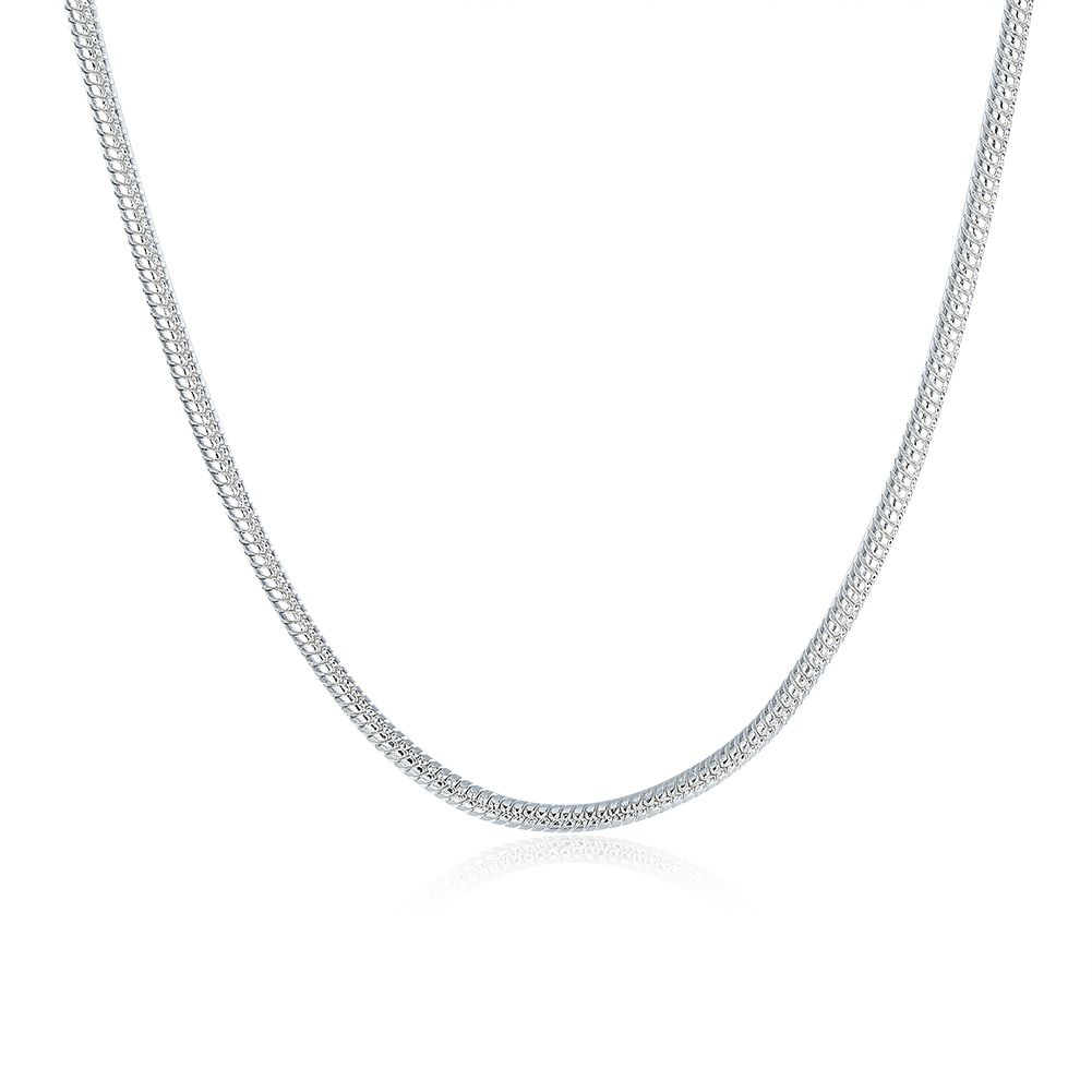 Lucky Silver Designer 2mm Snake Chain Necklace with Clasp 56 cm | Shop ...