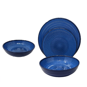 Mento Blue Ceramic Dinner Set 12 Piece | Shop Today. Get it Tomorrow ...