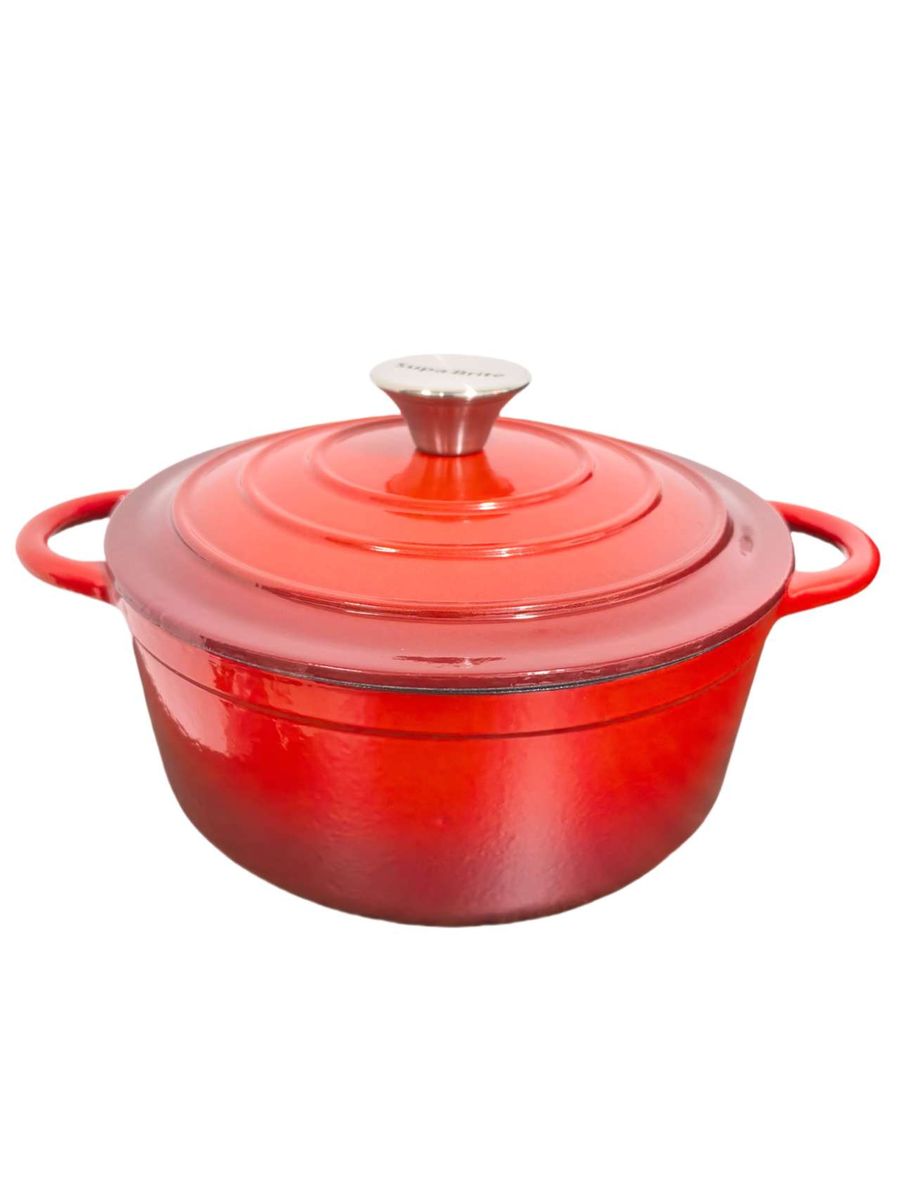 Red Cast Iron Enamel Pot - 3 Litres | Shop Today. Get it Tomorrow ...