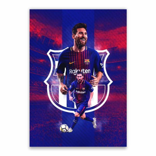 Messi Barcelona Logo Poster - A1 | Shop Today. Get it Tomorrow ...