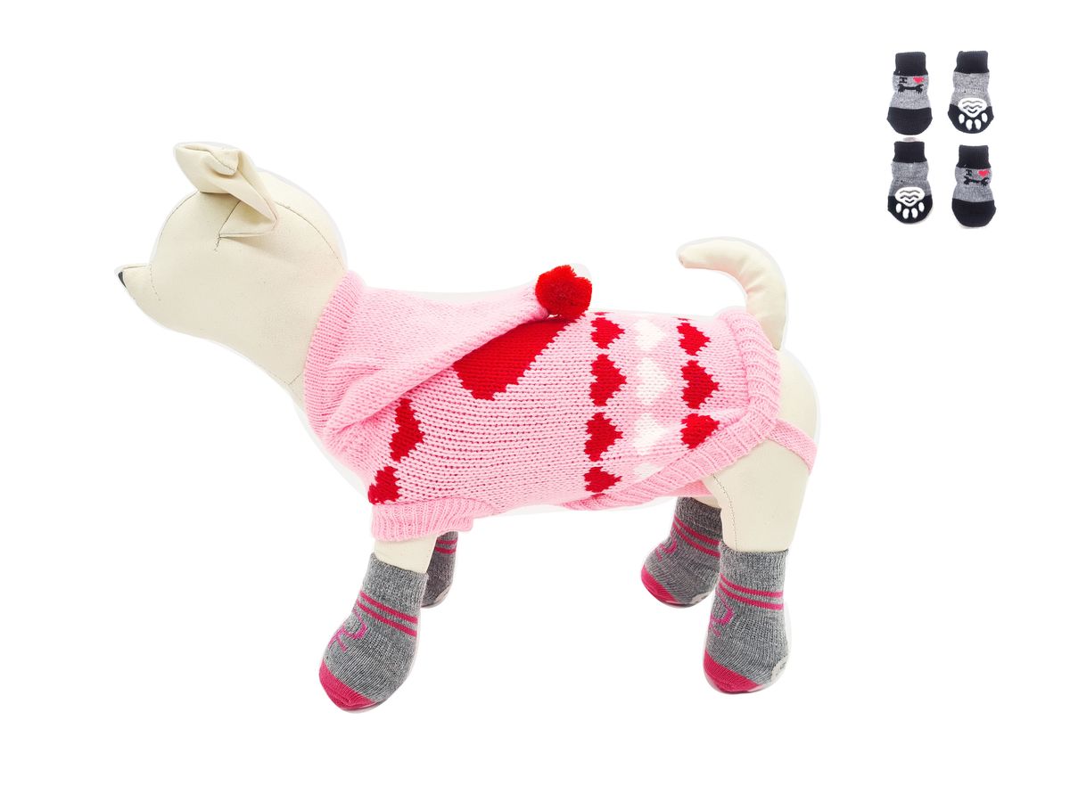 Hooded Pet Cloth Dog Jersey Dog Sweater with Socks K | Shop Today. Get ...