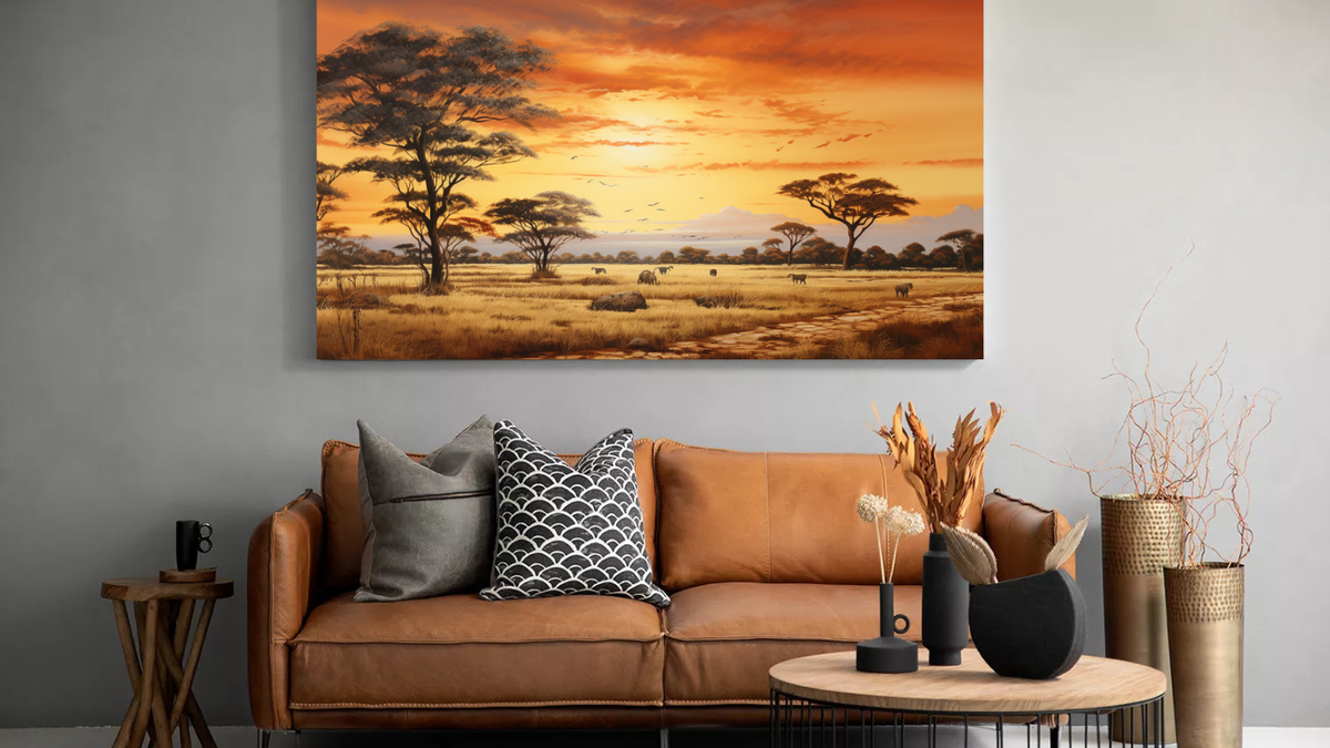 Canvas Wall Art - Savannah Landscape Abstract - HD0154 | Shop Today ...