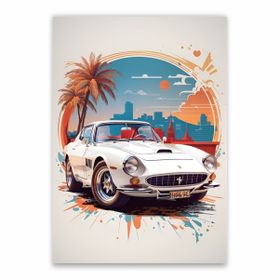 White Ferrari Poster - A1 | Shop Today. Get it Tomorrow! | takealot.com