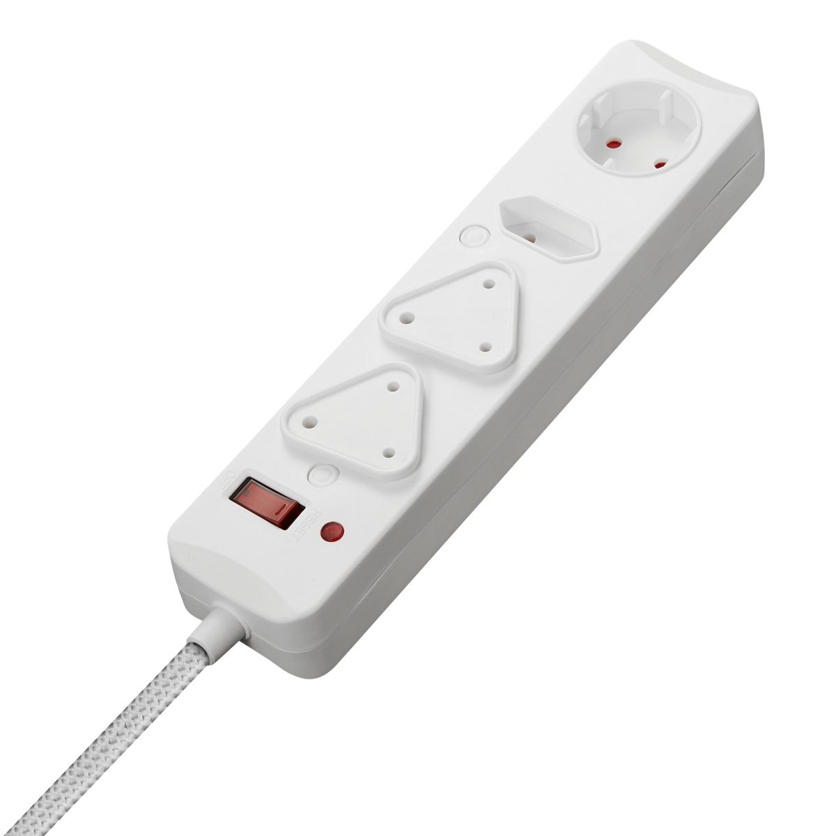 Switched 4-Way Multiplug with Surge Protection, Safety Shutters ...