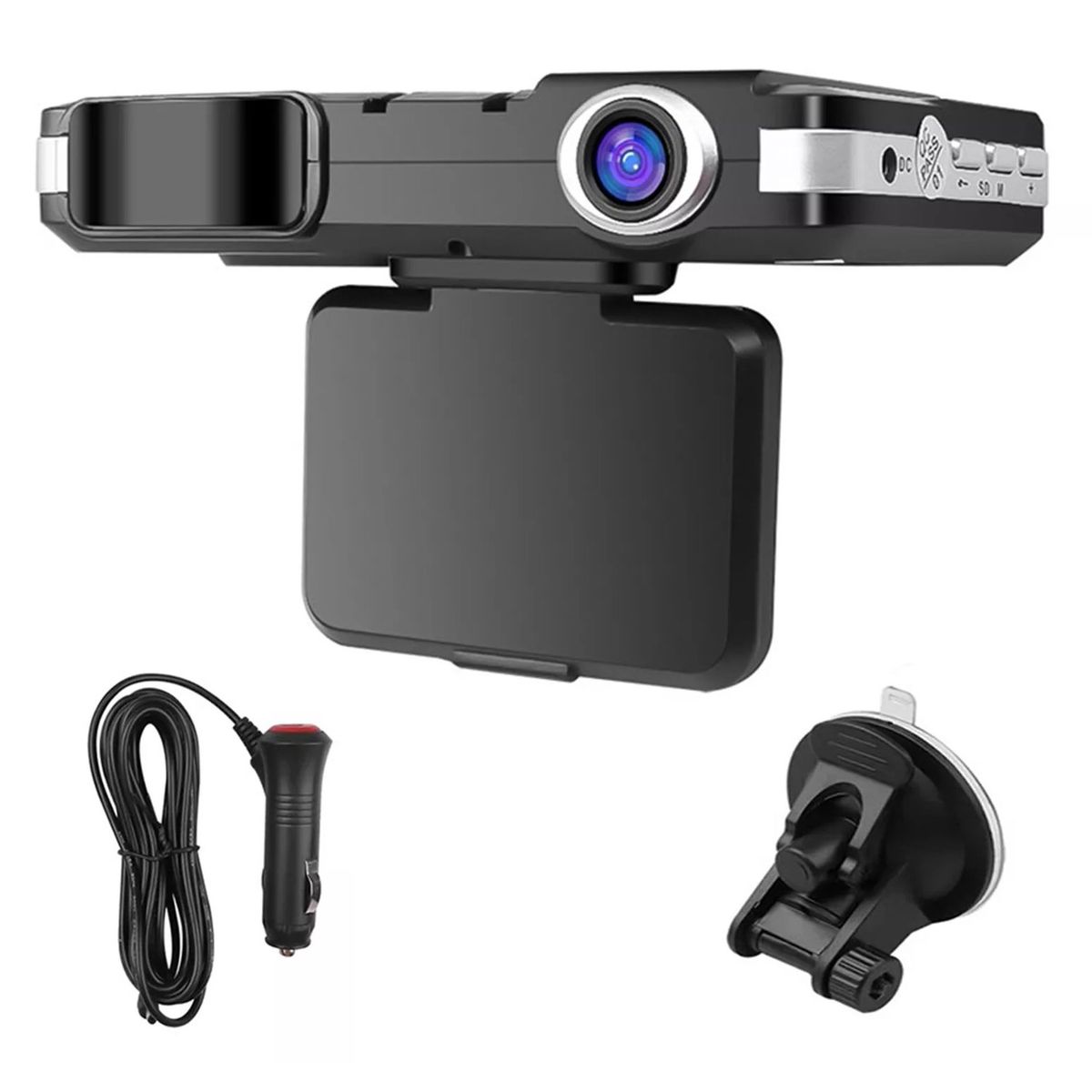 2-in-1 Radar Detector & HD Dash Cam with 360 Coverage Laser Speed ...