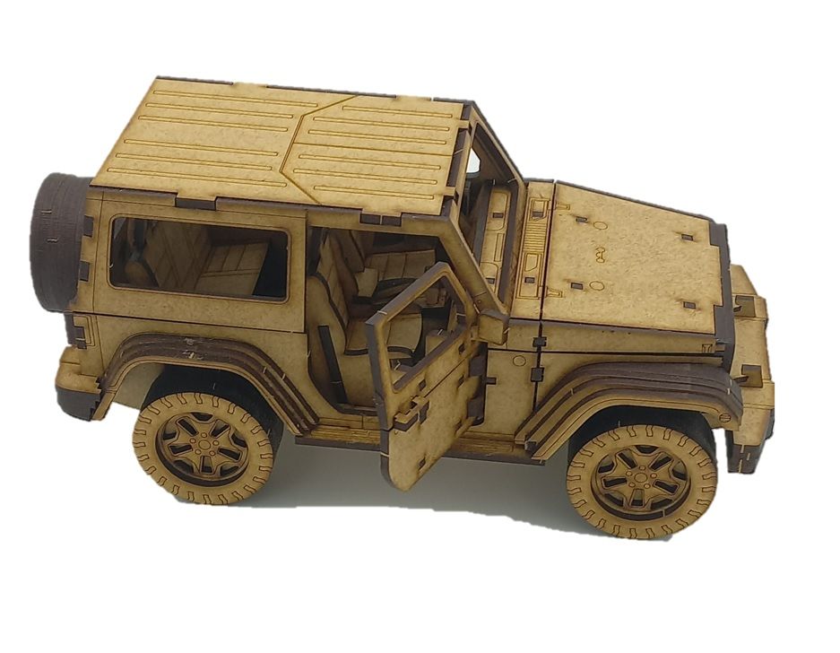 2017 Jeep Wrangler 3D Puzzle Wooden 3D Model By Everything Laser | Shop ...