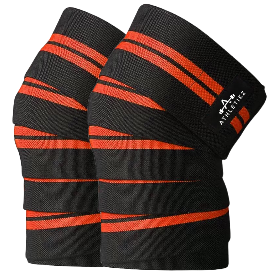 Athletikz Knee Wraps for Weightlifting - Knee Support - Heavy Duty ...