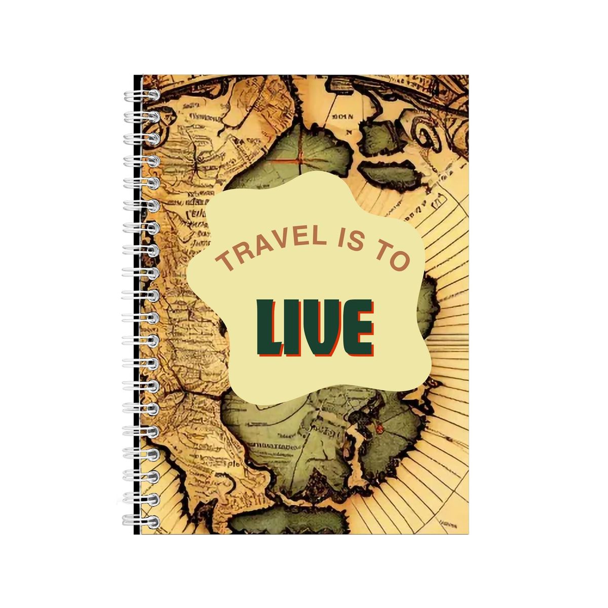 Love A5 Notebook Spiral and Lined Travel Graphic Notepad Design Present ...