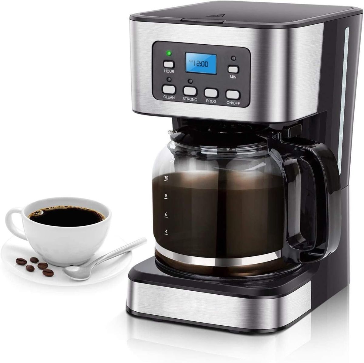 950W 1.5L Coffee Machine Drip Type Steam Fully Automatic Black | Shop ...