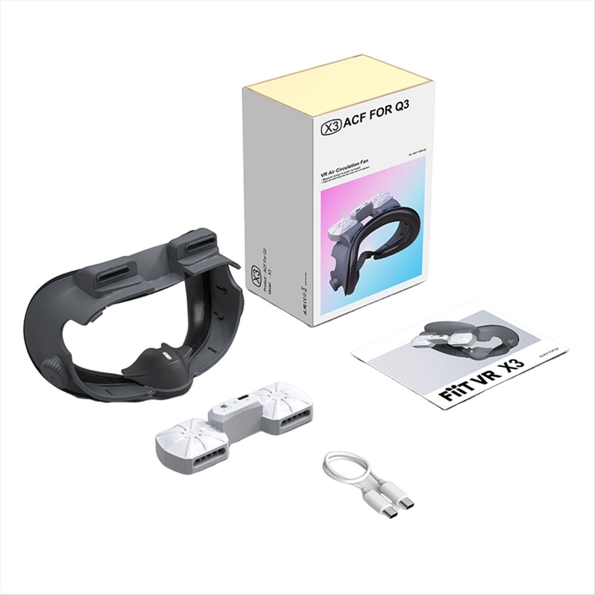 For Meta Quest 3 Face Pad With Cooling Fan Air Breathable Face Cover ...