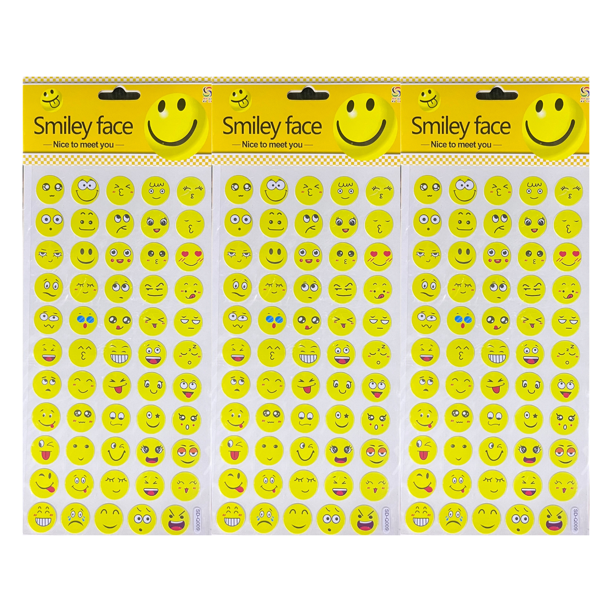 3 Pack (165) Smiley Face & Emoji Stickers - Motivation & Reward ...
