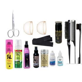 Front Lace Wigs Installation Kit With Glamour & Hair & Weave Perfume ...