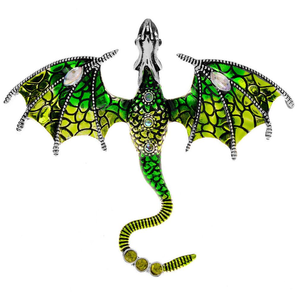 Fashion Accessory Alloy Rhinestone Dragon Broach Pin - 7cm | Shop Today ...
