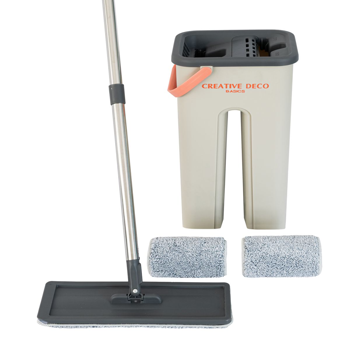 Creative Deco Basics Flat Mop/Bucket Set with 2 Pads | Shop Today. Get ...