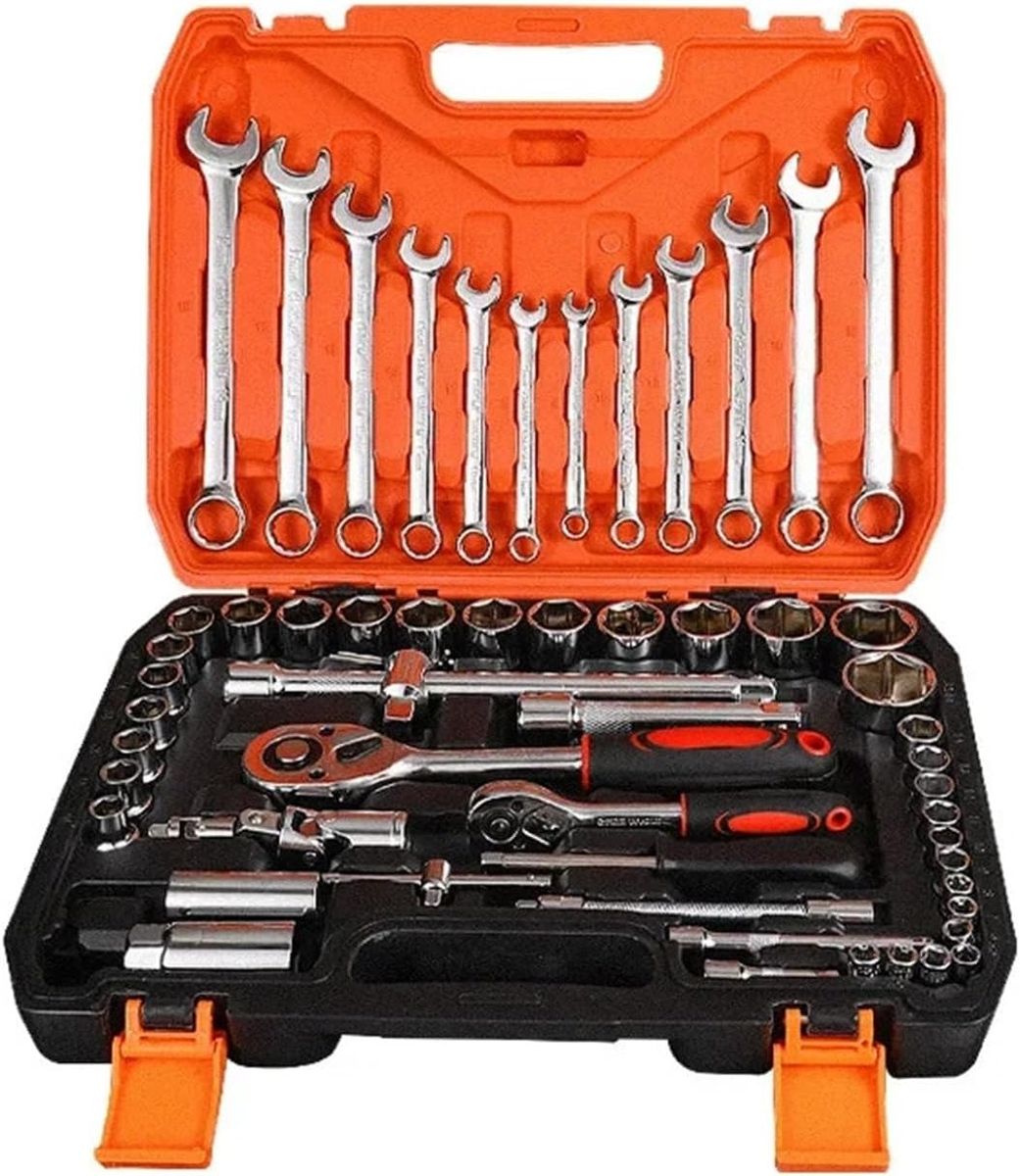 Auto Repair tool Socket Tool box set 61 Pieces car Emergency tools ...