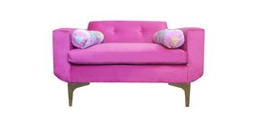Limited-Edition Sofa - 1 Seater Barbie Kids Chair with Bolster Cushions ...