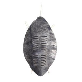 Dark Grey Zulu Shield Isihlangu Made Of Cowhide Standing 93cm Tall ...