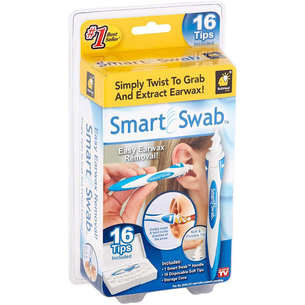Smart Swab Easy Earwax Removal Swab with 16 Replacement Heads | Shop ...