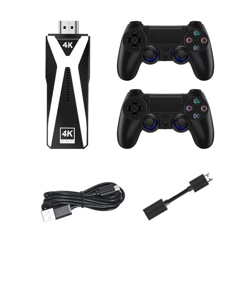 ANDROID TV stick with +10000 retro in built games (incl. 2 controllers ...