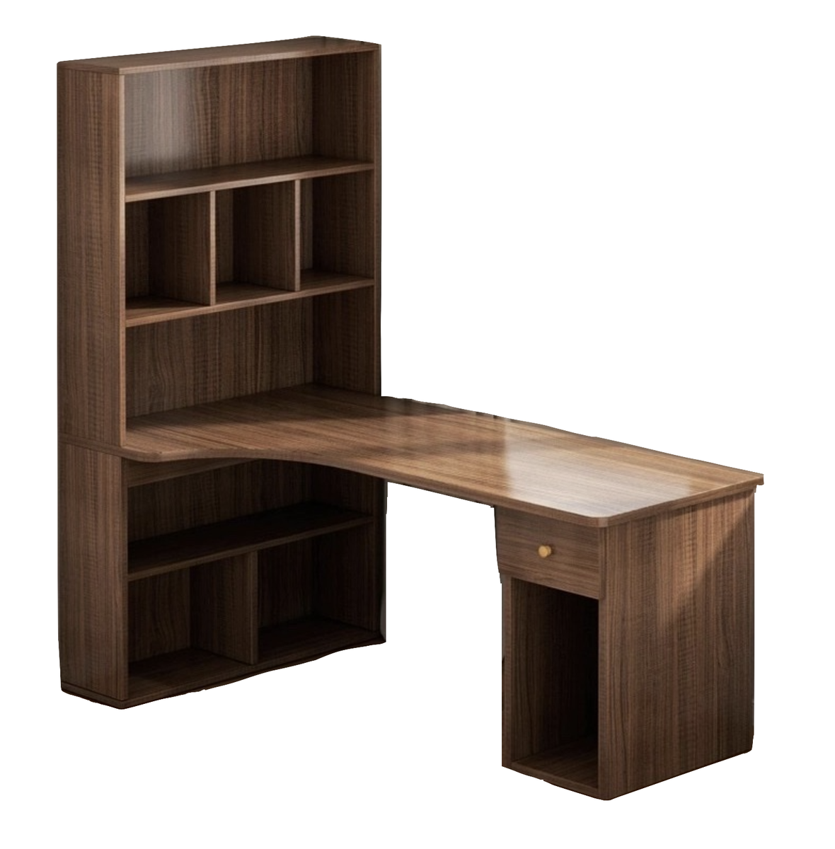 Office Decor Wooden L-Shaped Ergonomic Sedentary Computer Desk - 160cm ...