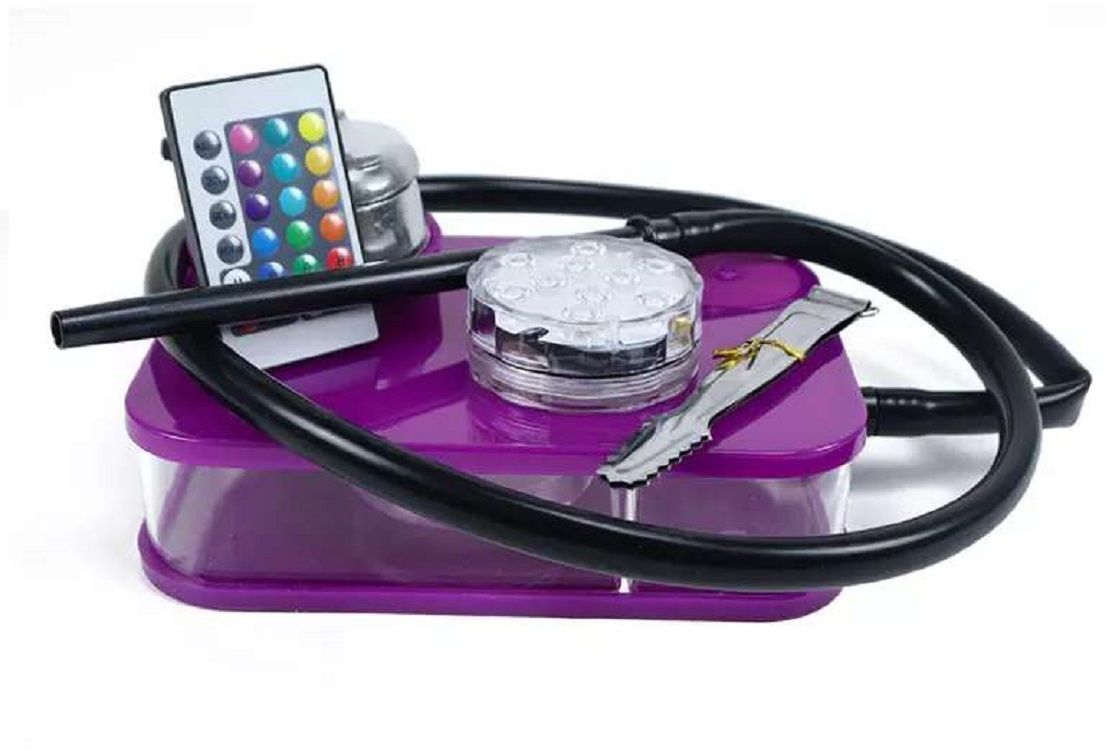 Hubbly Bubbly Hookah Shisha LED Acrylic Style 1 Pipe huka - Purple ...